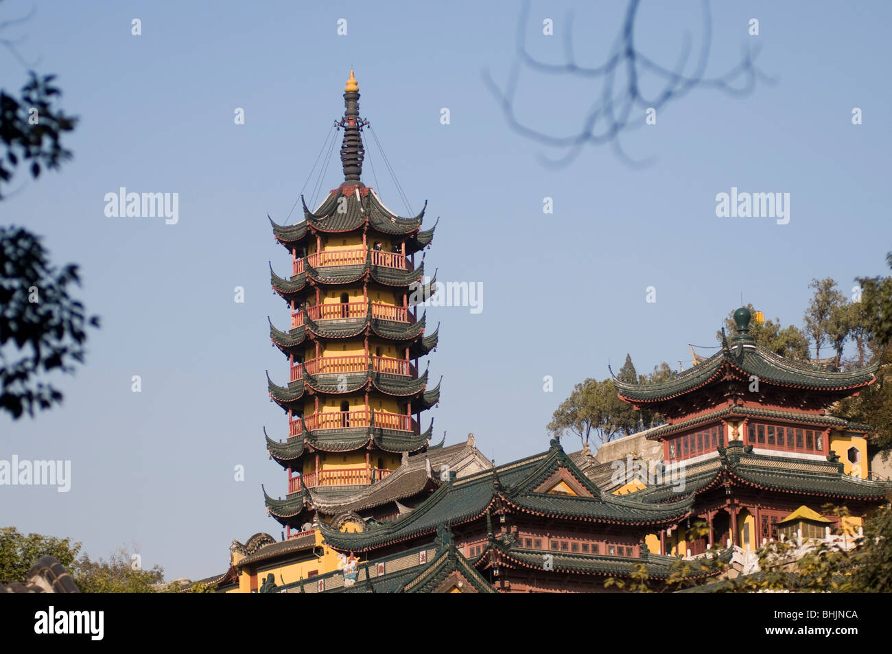 Cishou Pagoda at Jinshan Temple in Zhenjiang, Jiangsu province, China ...