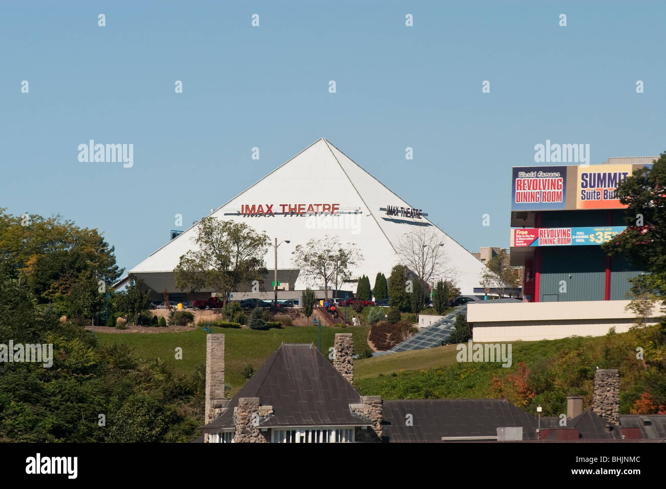 Pyramid iMAX Theatre building in Niagara Falls, Ontario, Canada as seen ...