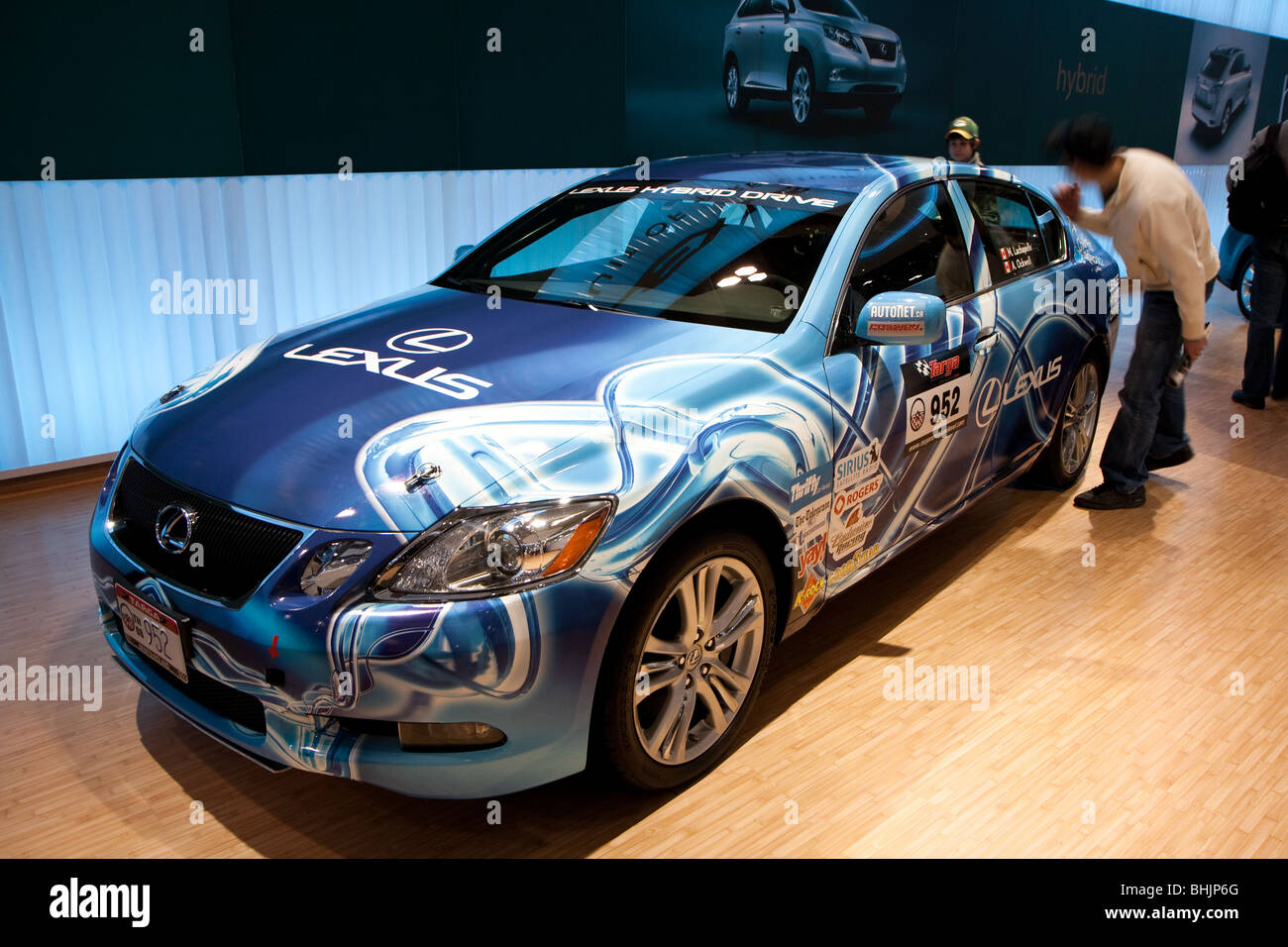 Blue Lexus GS Hybrid sedan 2010 Canadian International AutoShow (CIAS ...