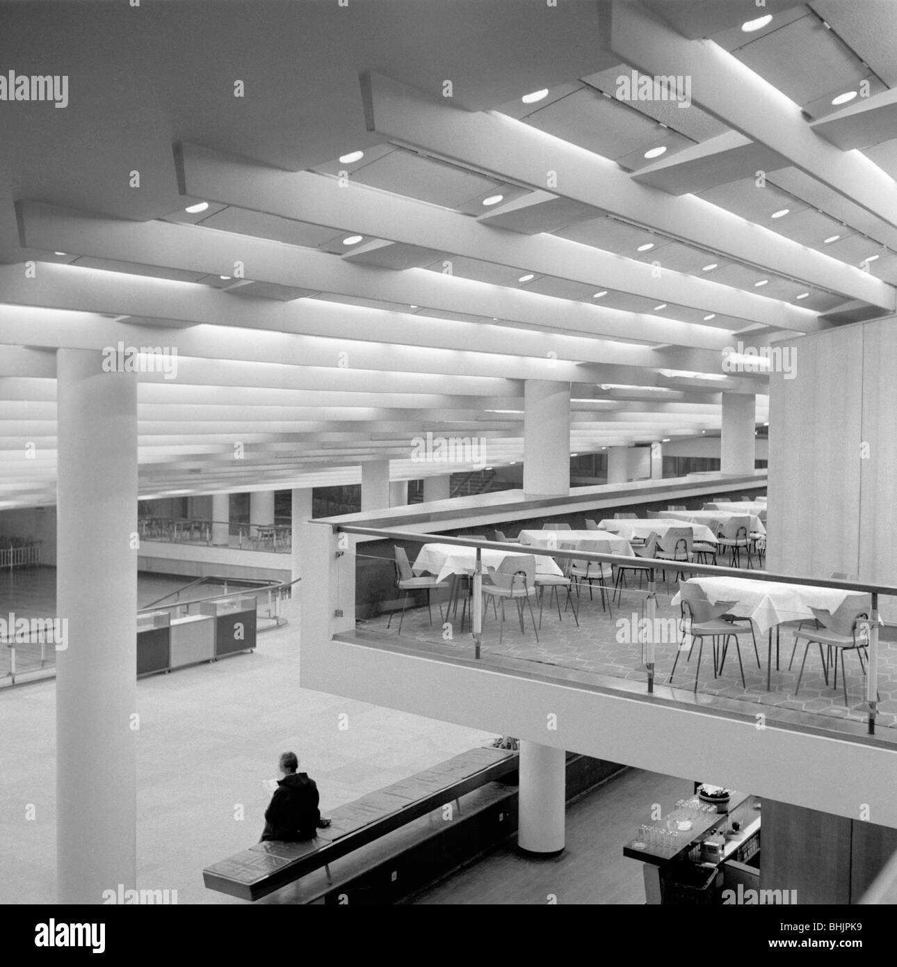 1950s bank interior hi-res stock photography and images - Alamy