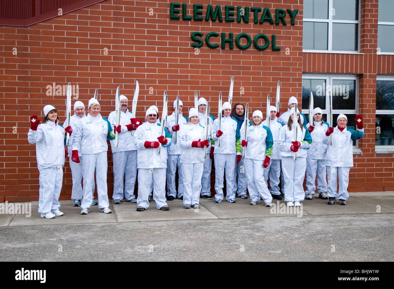 Olympic Torch bearer 2010 Vancouver Stock Photo - Alamy