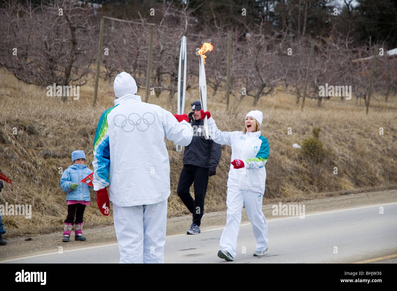 Olympic Torchbearer 2010 Vancouver Stock Photo - Alamy