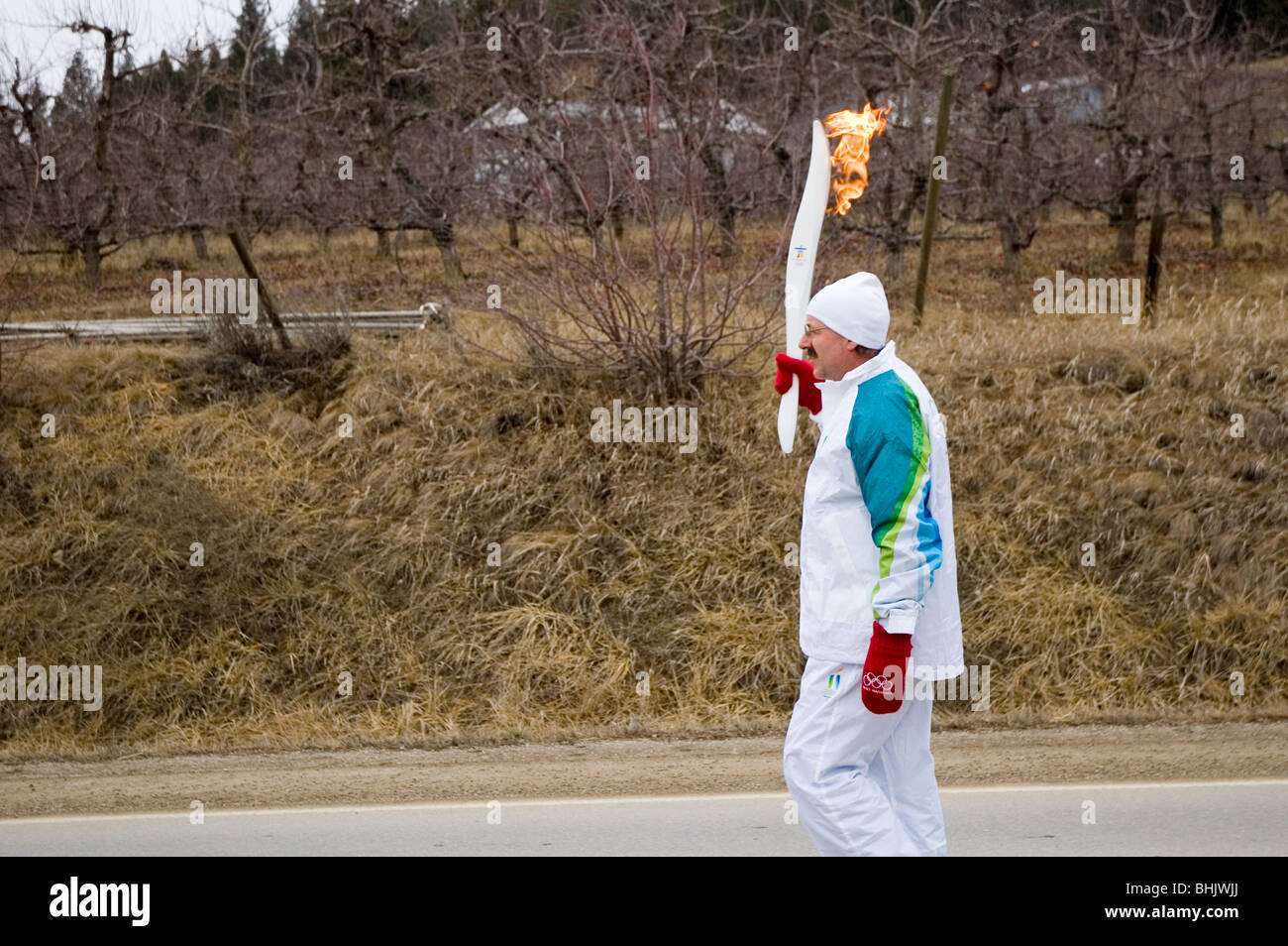 Olympic Torchbearer 2010 Vancouver Stock Photo - Alamy