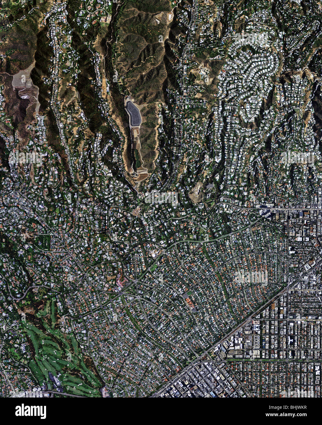 Views map straight down satellite vertical californian hi-res stock ...