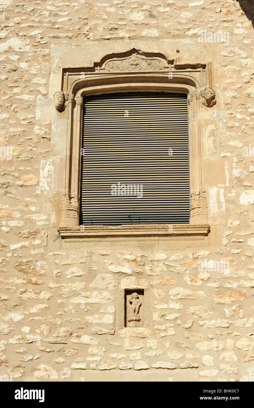 Castell de la Geltrú, la Geltrú castle, window detail Stock Photo - Alamy