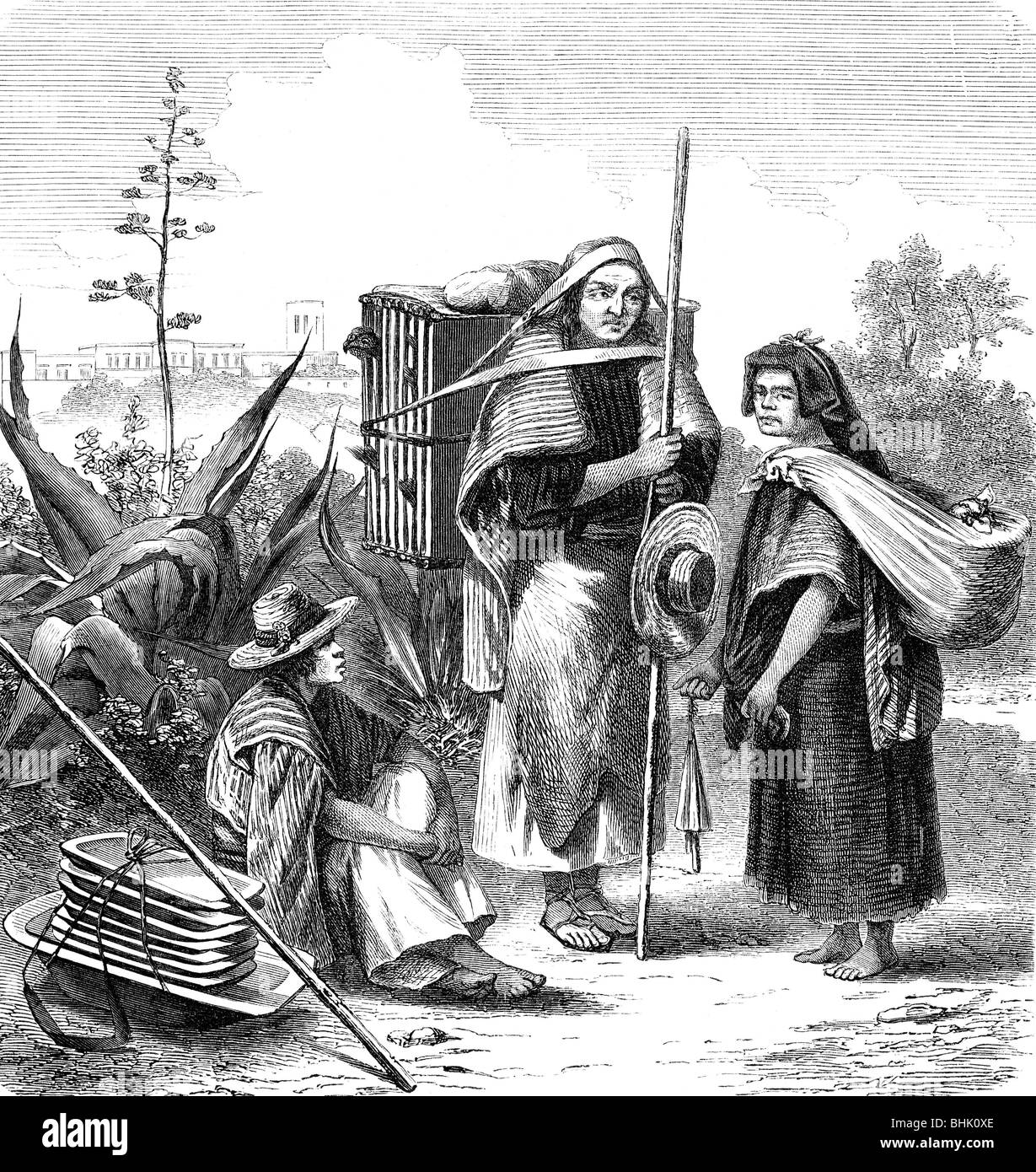 Rural mexico engraving hi-res stock photography and images - Alamy