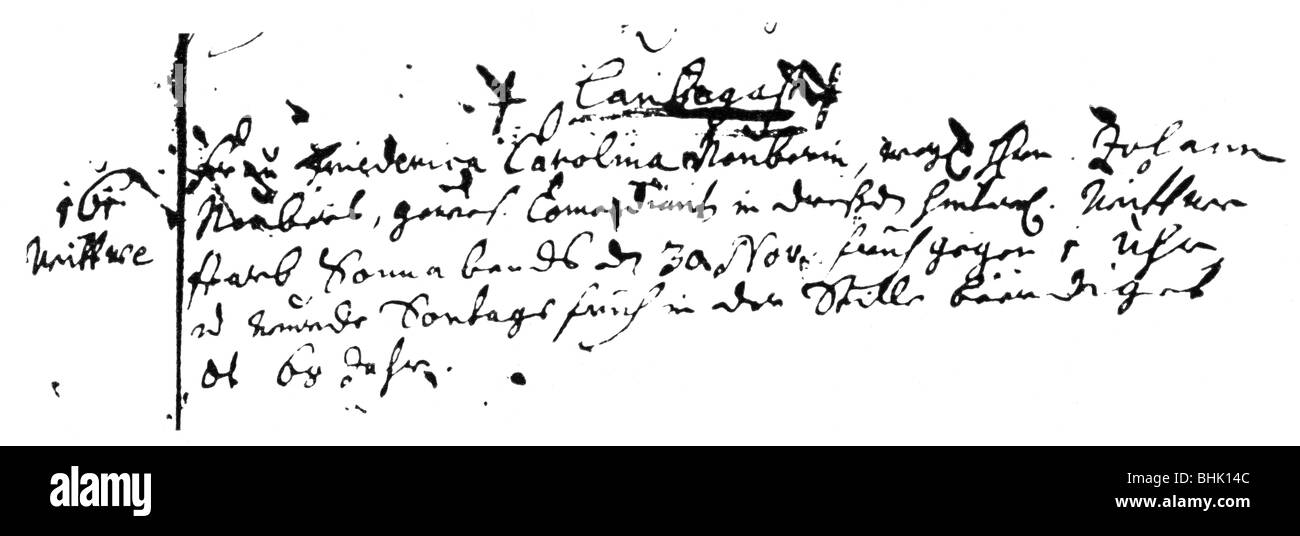 Neuber, Frederike Caroline, 9.3.1697 - 30.11.1760, German actress ...