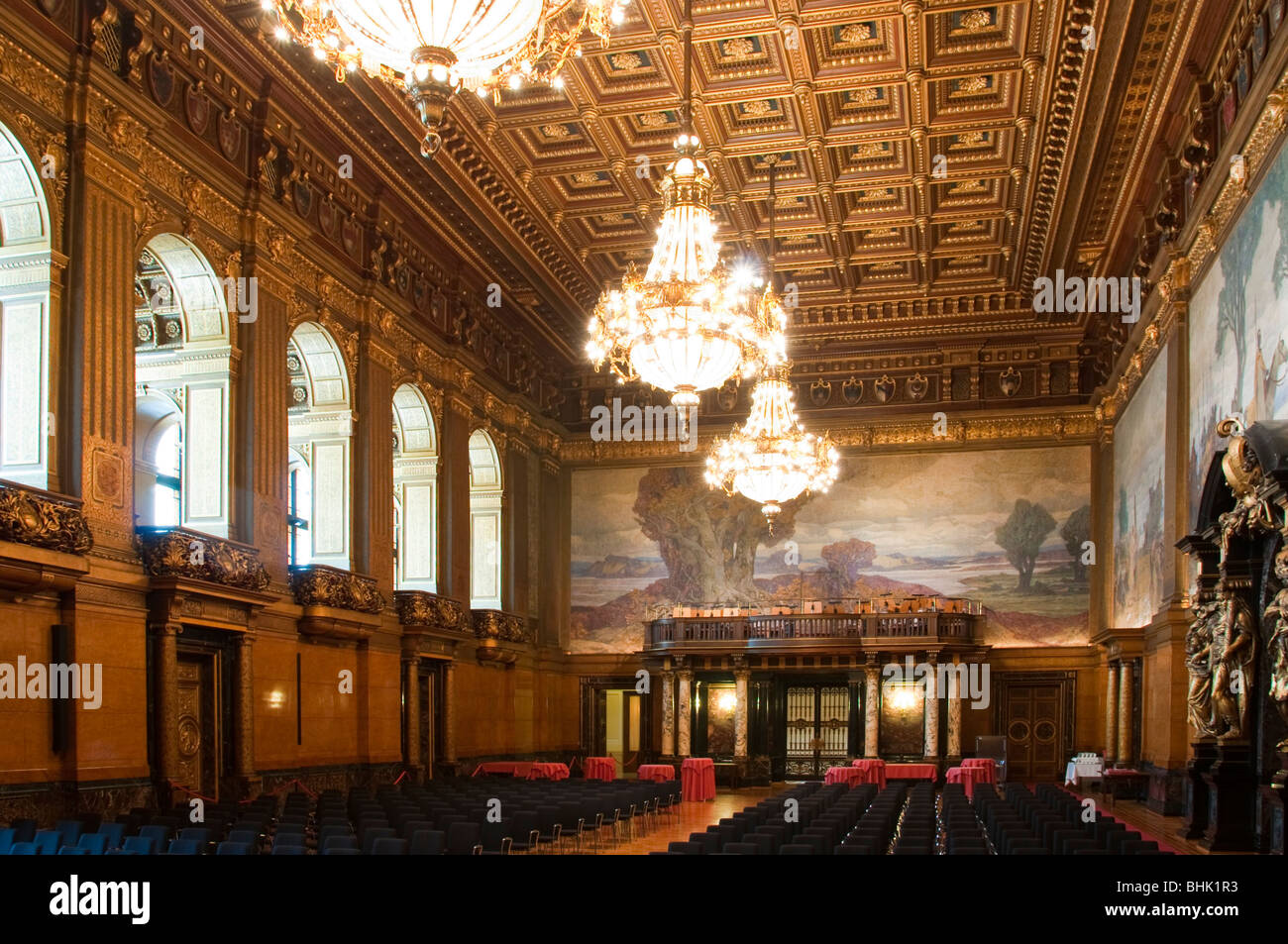 Interior hamburg rathaus city hall hi-res stock photography and images ...