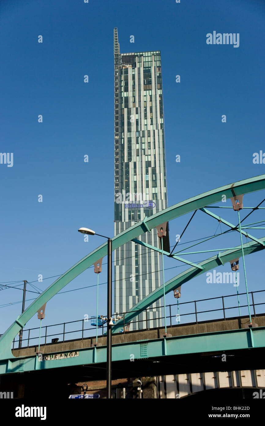 Beetham Tower and tram bridge in Manchester Stock Photo - Alamy Beetham Tower and tram bridge in Manchester Stock Photo - Alamy