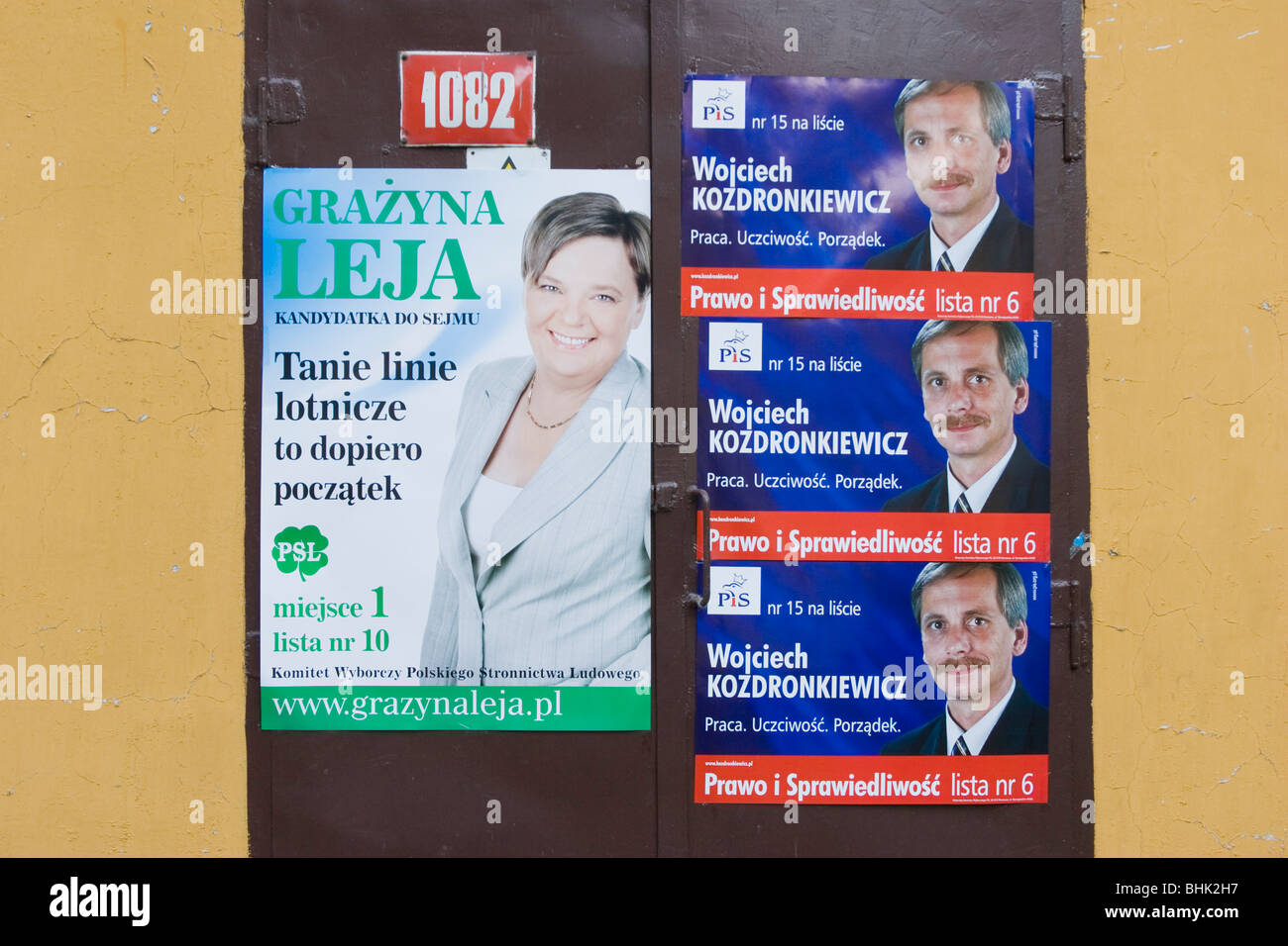 Political posters in Central Cracow Krakow in Poland Stock Photo - Alamy