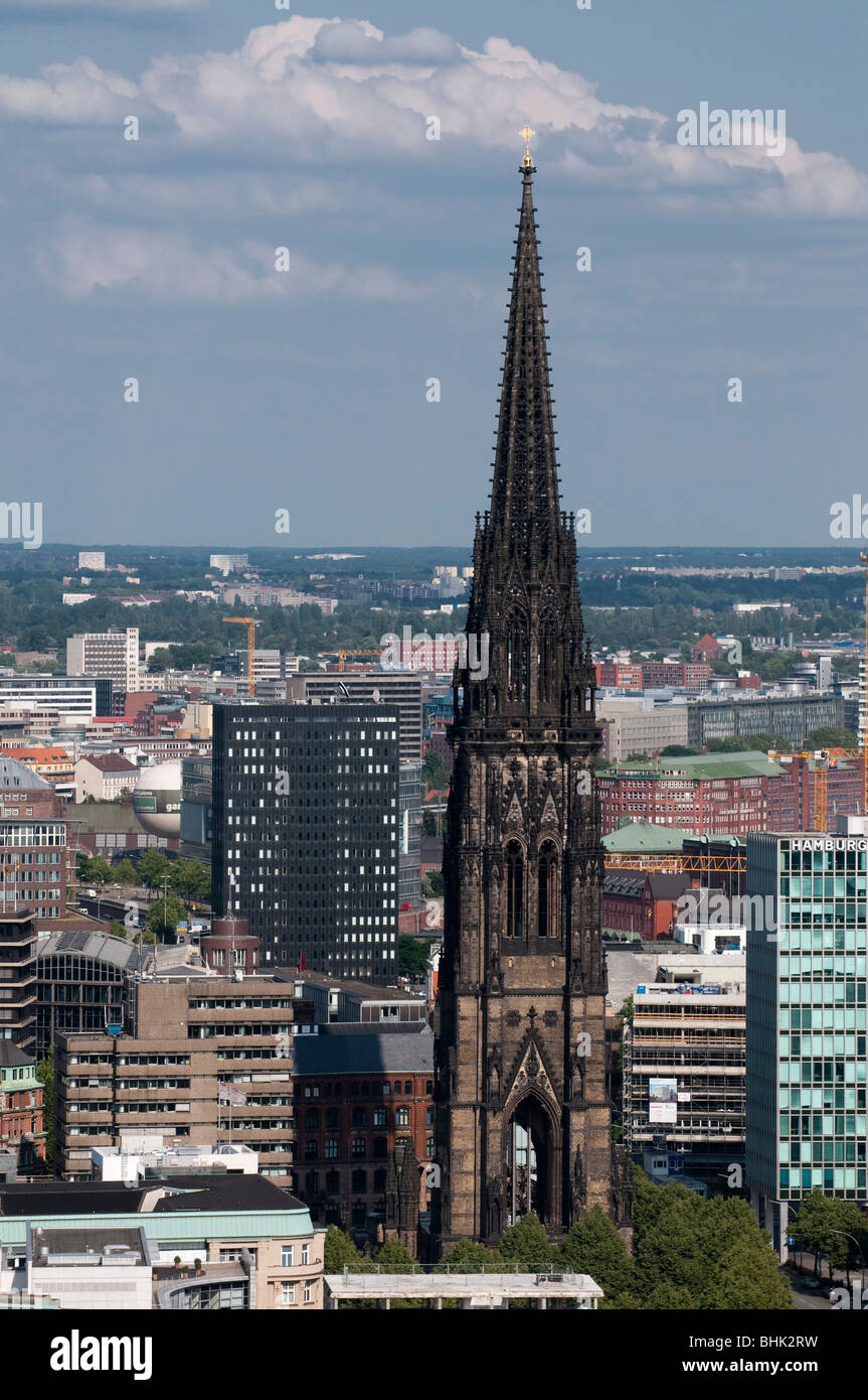 view from tower of St. Michaelis church, Hamburg, Germany Stock Photo ...