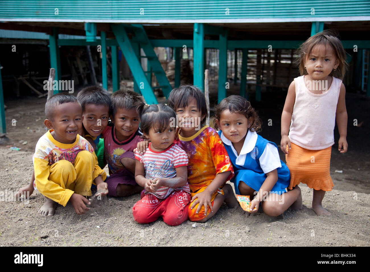 Group of kids in Sumbawa, Indonesia Stock Photo - Alamy