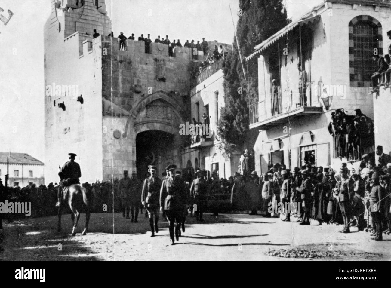 General Allenby entering through the Jaffa Gate into Jerusalem, 1917 ...