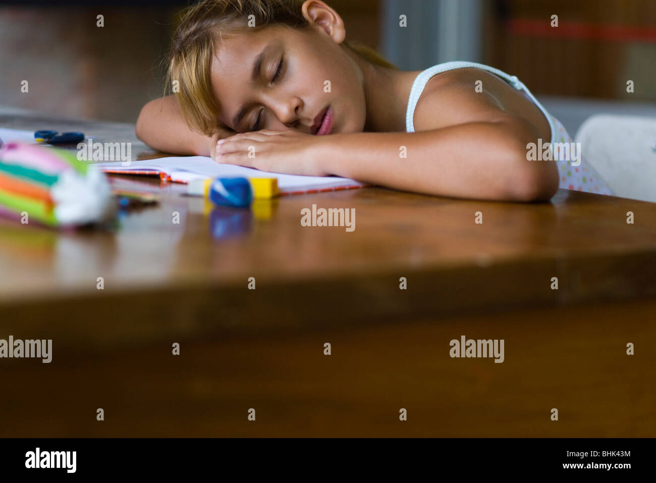 Kids asleep at his desk hi-res stock photography and images - Alamy