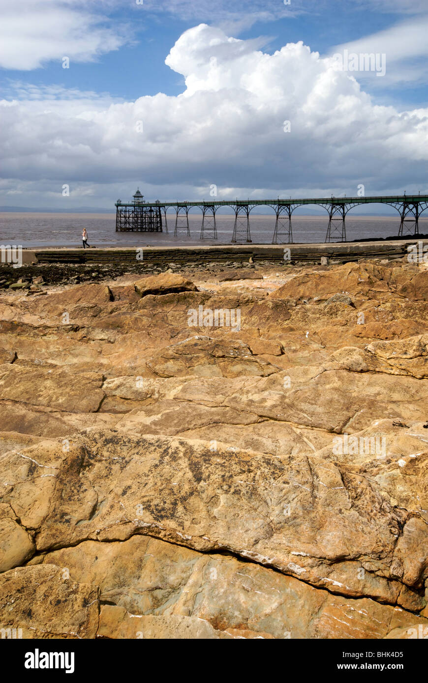 Clevedon North Somerset UK Beach Pier Sea Stock Photo - Alamy