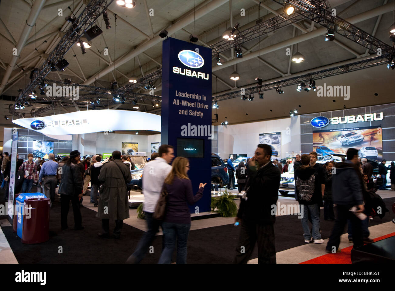 Subaru car auto show booth vistors Stock Photo - Alamy