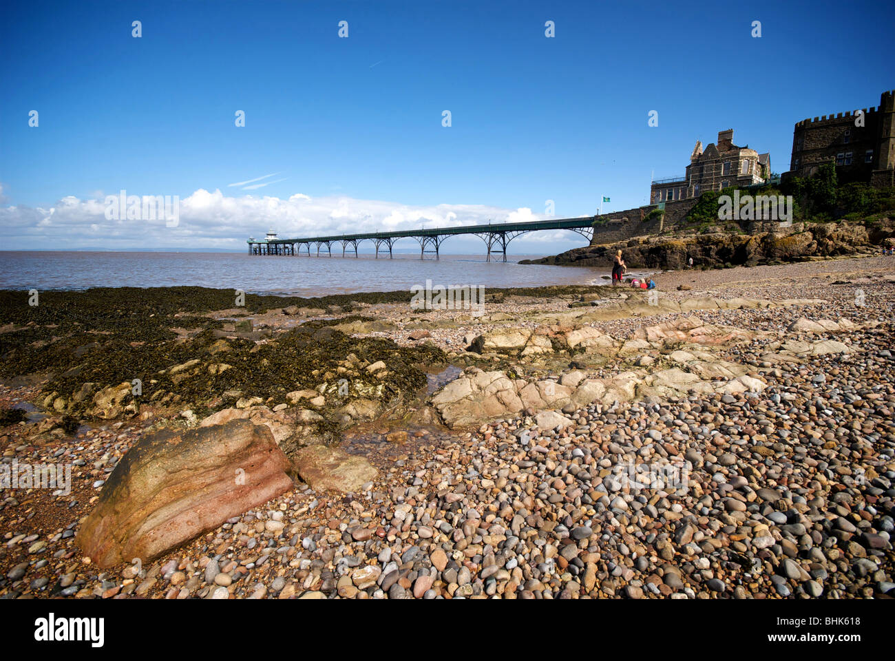 Clevedon North Somerset UK Beach Pier Sea Stock Photo - Alamy