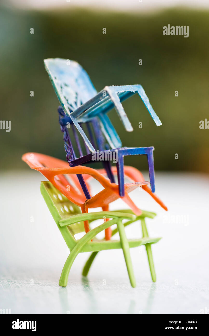 Stacked toy chairs Stock Photo - Alamy