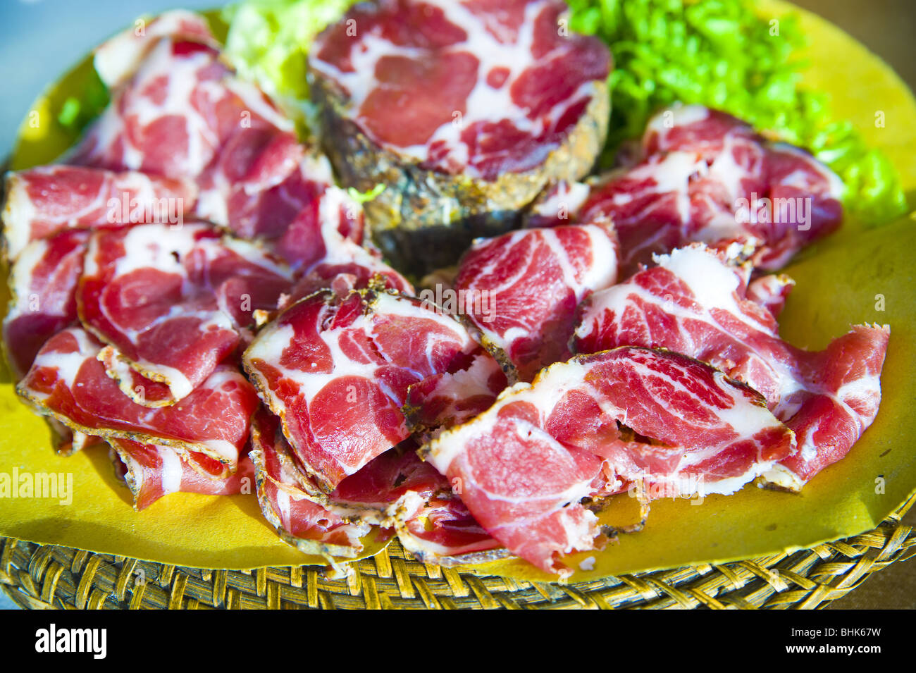 sliced cold pork meat Stock Photo - Alamy