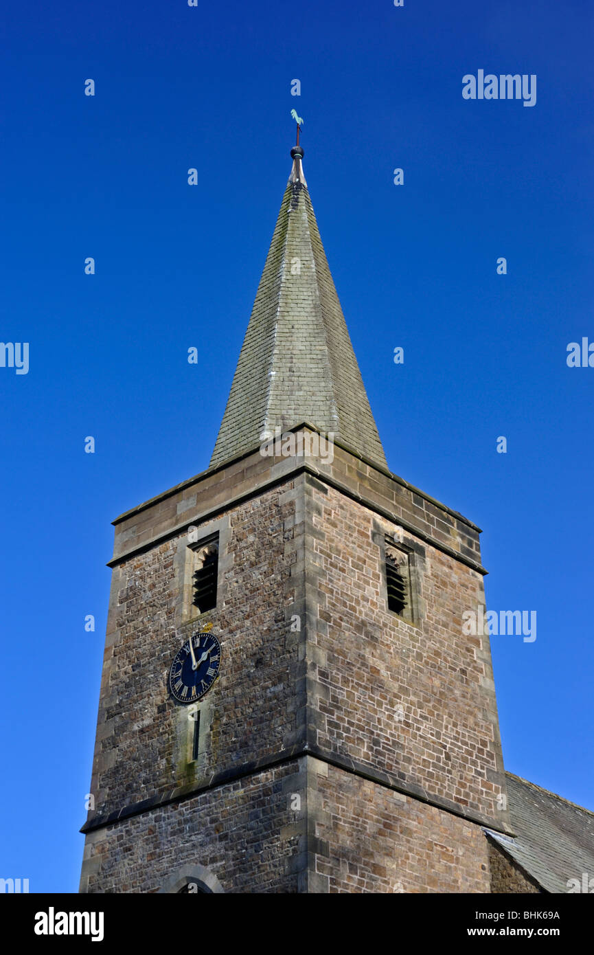 West tower and spire. Church of Saint Peter, Leck (near Cowan Bridge ...