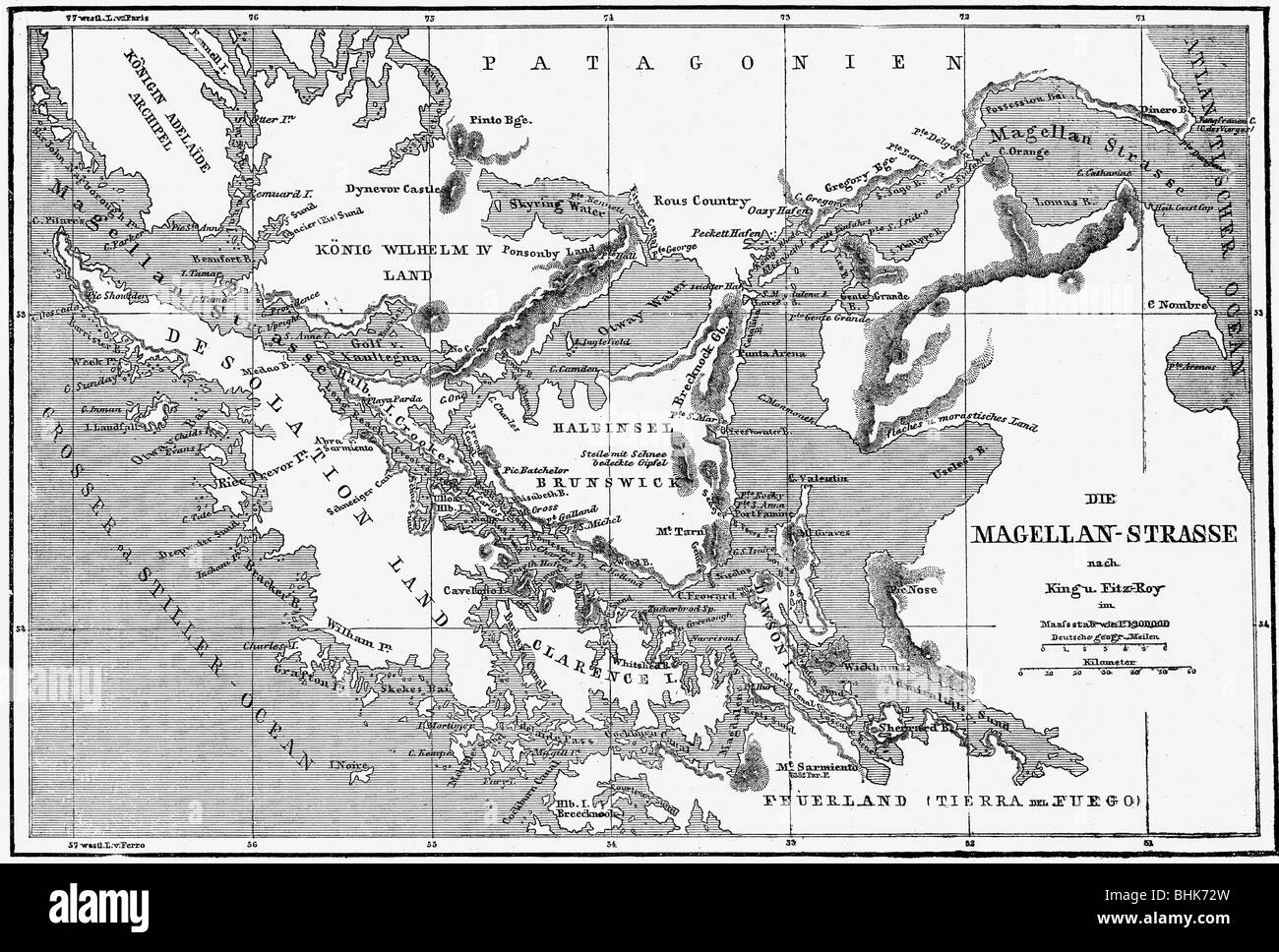 Strait Of Magellan On World Map