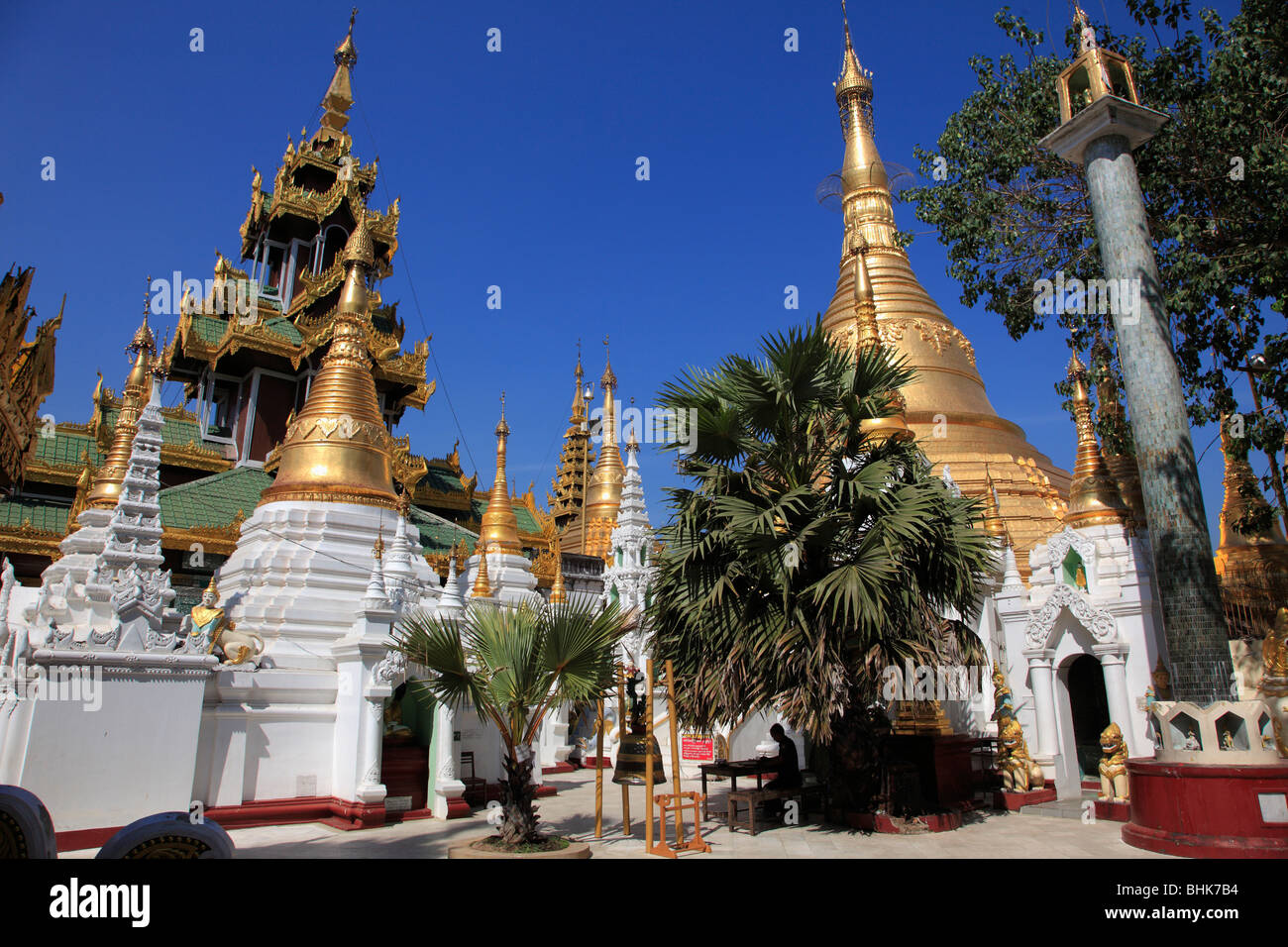 Myanmar Burma Yangon Rangoon Shwedagon Pagoda landmark historic ...
