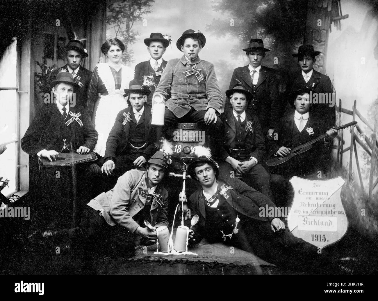 events, First World War / WWI, Germany, recruits, group picture ...