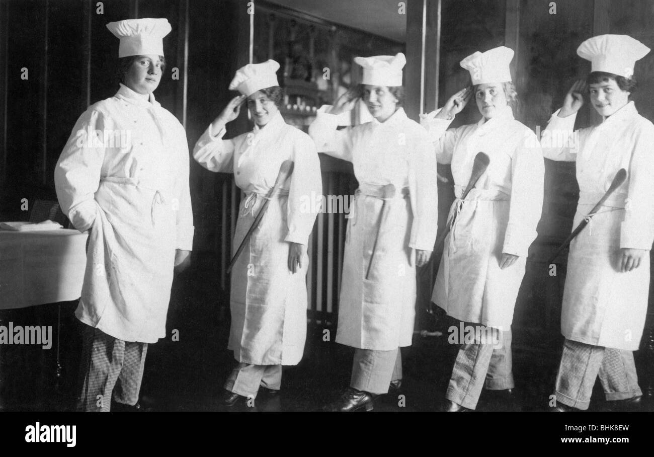 people, professions, cook, group picture with five female cooks, Hotel ...