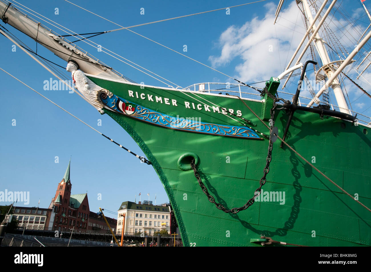 Hamburg harbour, museum ship Rickmer Rickmers, Hamburg, Germany Stock ...