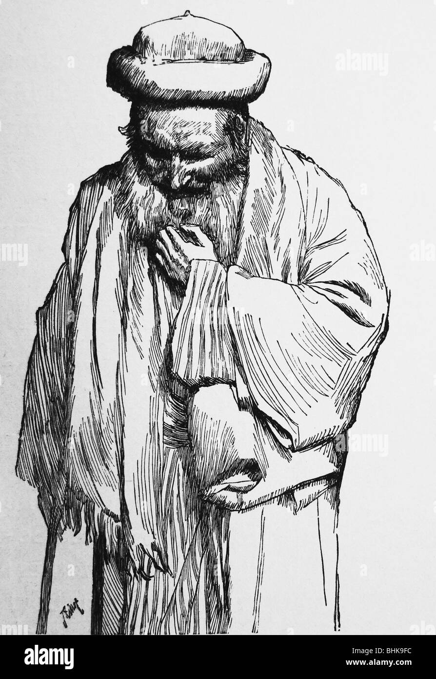 people, men, typical Jew from Jerusalem, circa 30 AD, half length ...