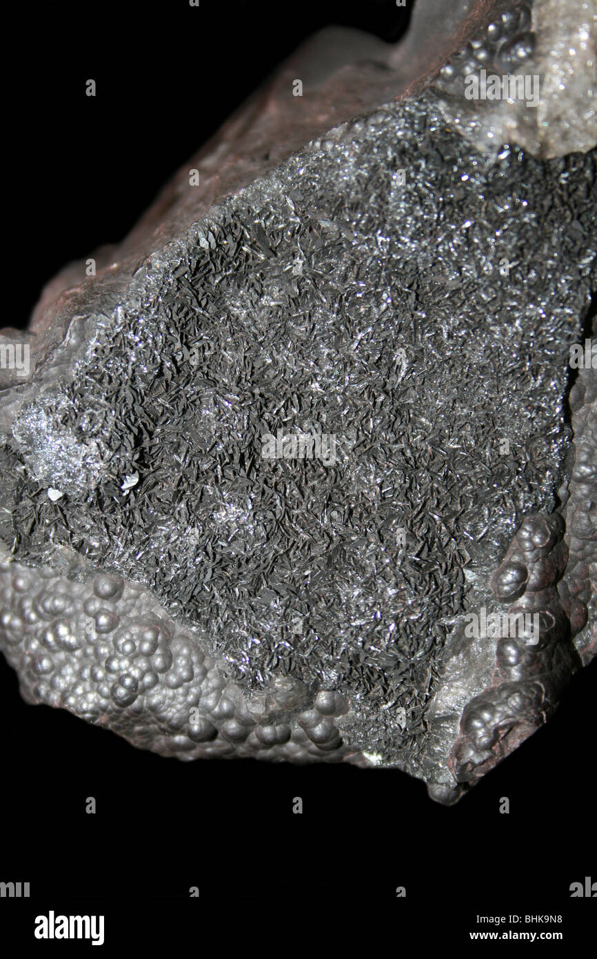 Haematite Specularite Botryoidal Forms Stock Photo - Alamy