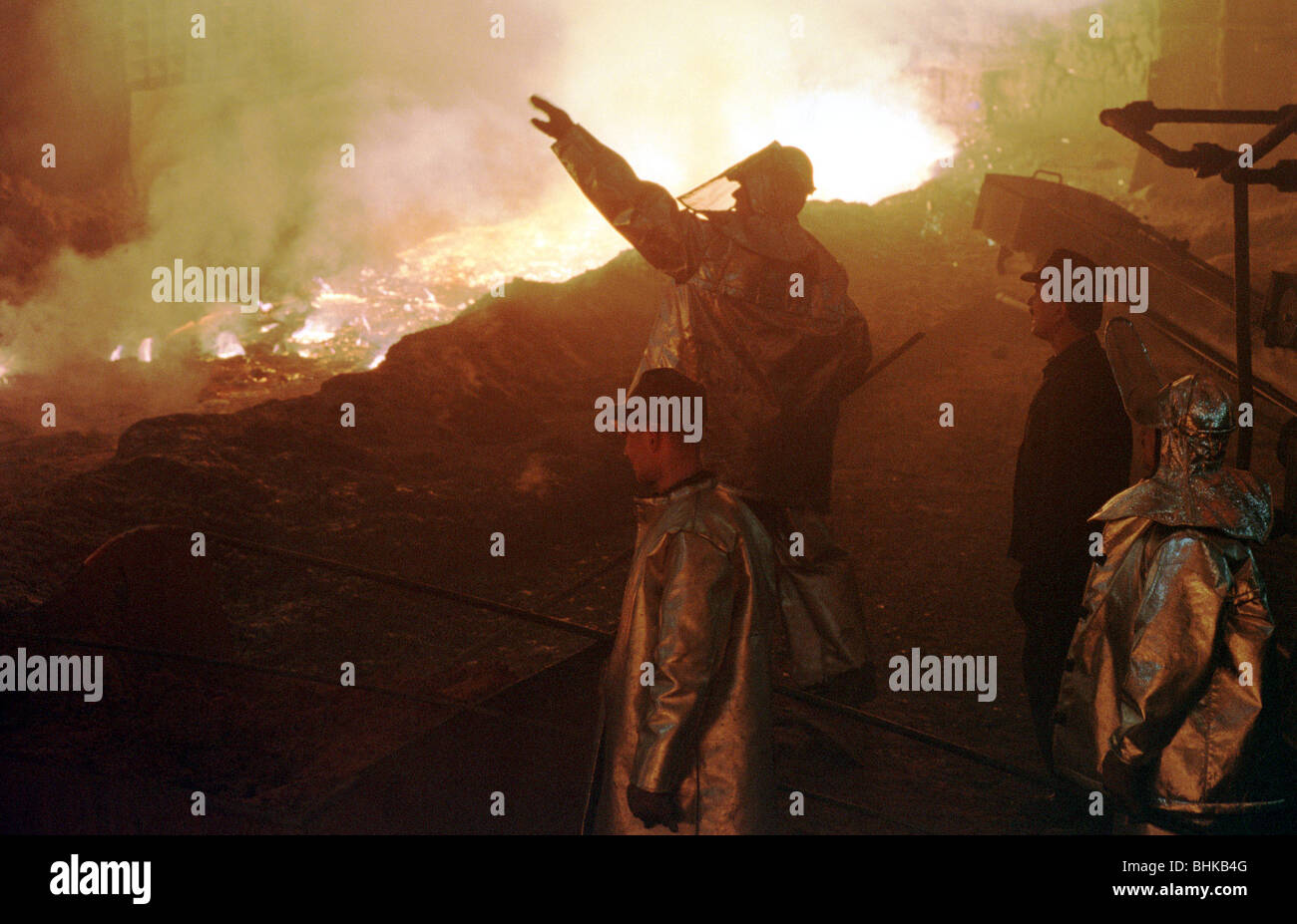 Steel workers in the steel works in Katowice, Poland Stock Photo - Alamy