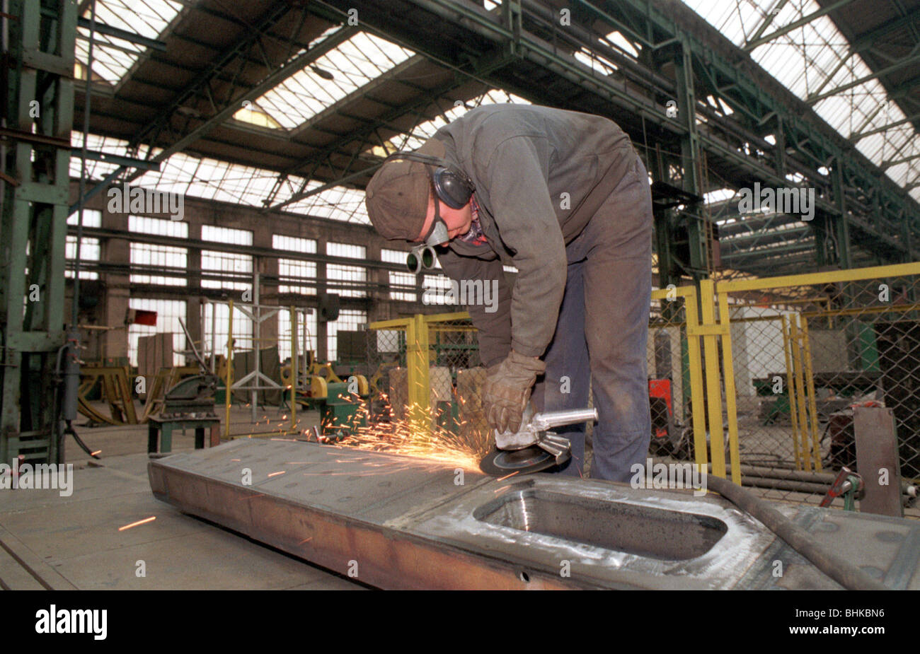 Train production at Adtranz Pafawag in Wroclaw, Poland Stock Photo - Alamy