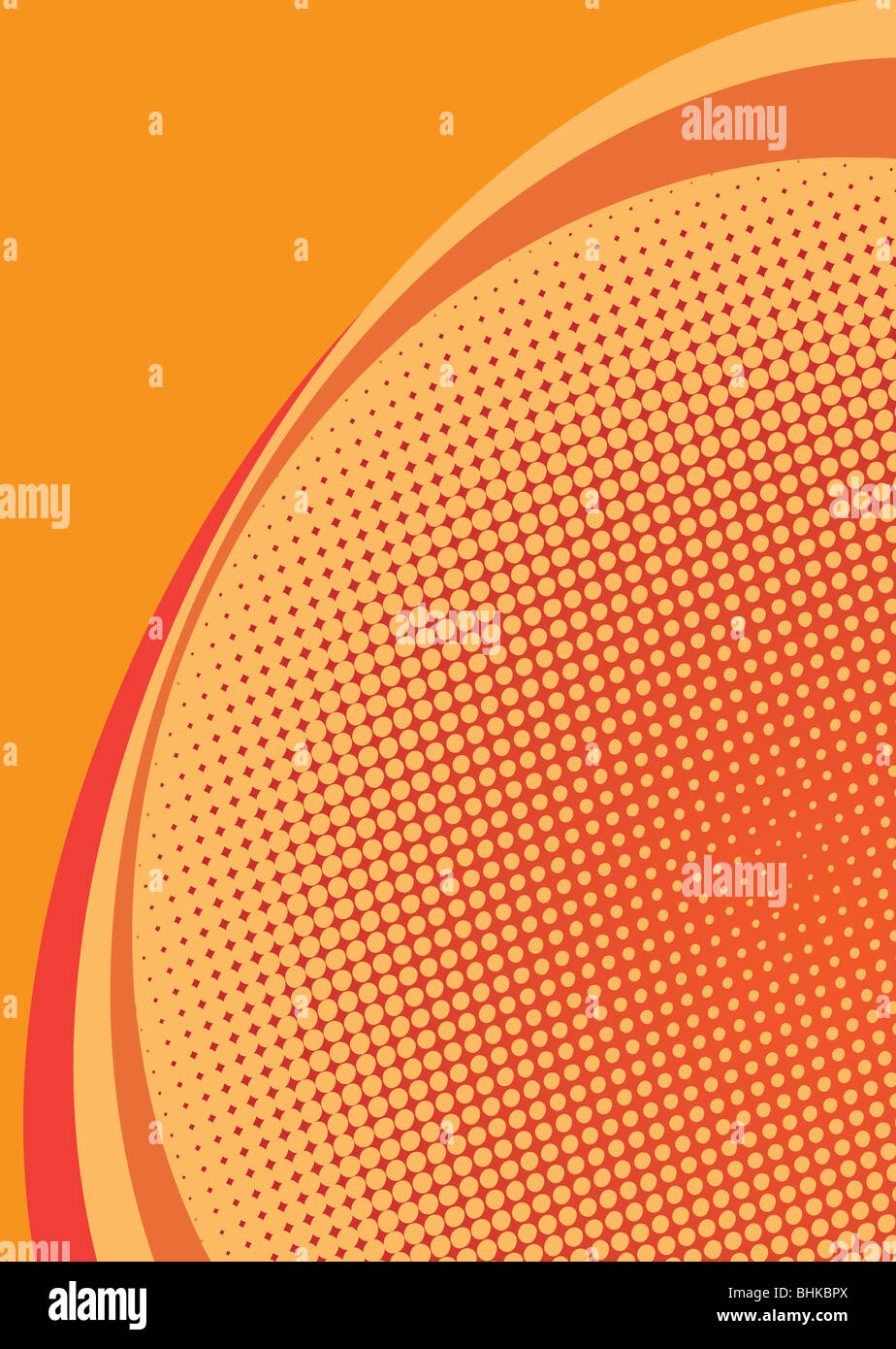 Shades of orange halftone background with dots and copyspace Stock ...