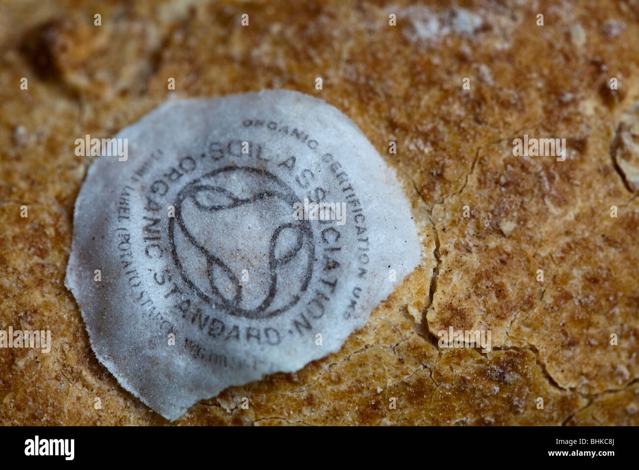 Soil Association Bread label Stock Photo - Alamy