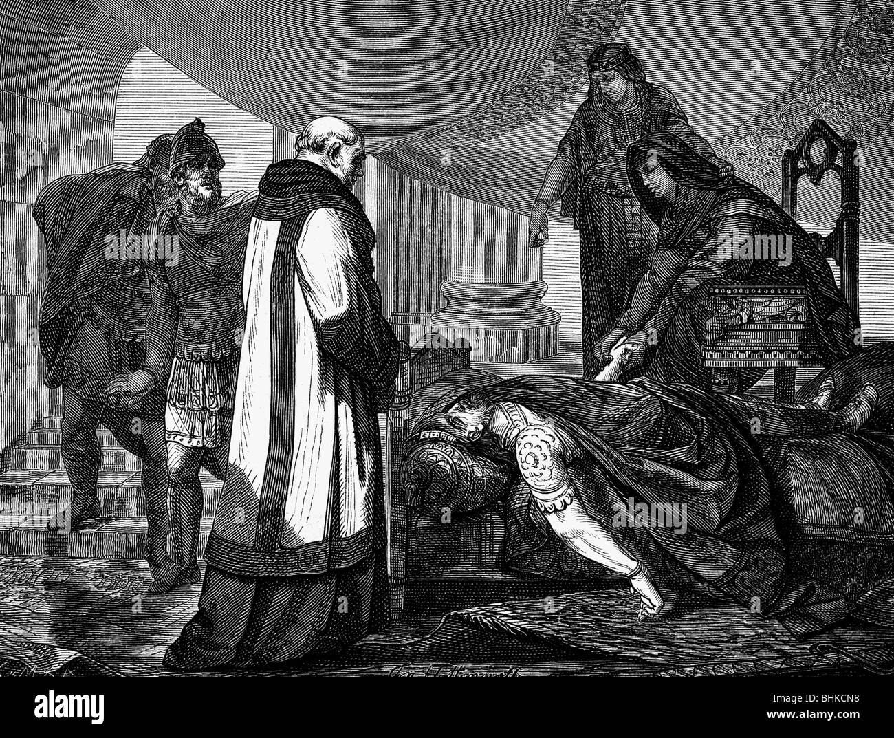 Lothair II, circa 835 - 8.8.869, King of Lotharingia 855 - 869, death ...