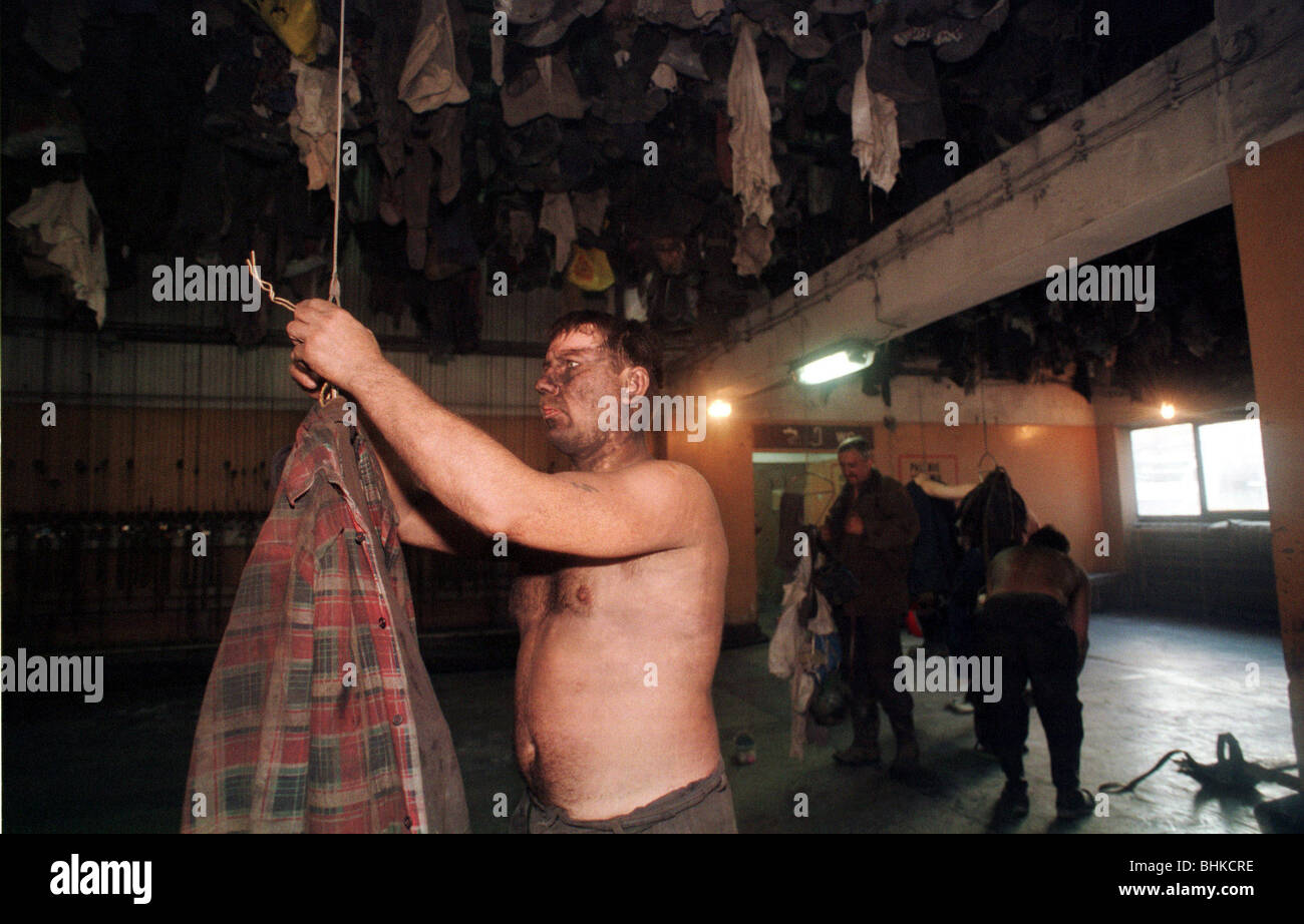 Hanging room of miners clothes hi-res stock photography and images - Alamy