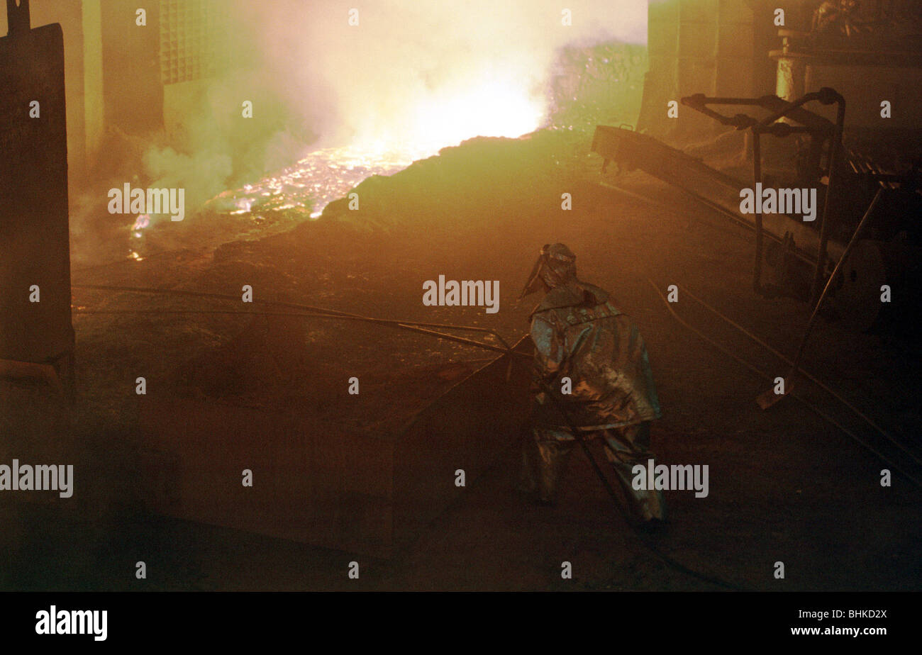 A steel worker in the steel works in Katowice, Poland Stock Photo - Alamy