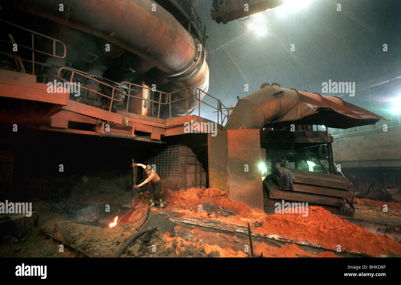 Steel worker in the steel works in Katowice, Poland Stock Photo - Alamy