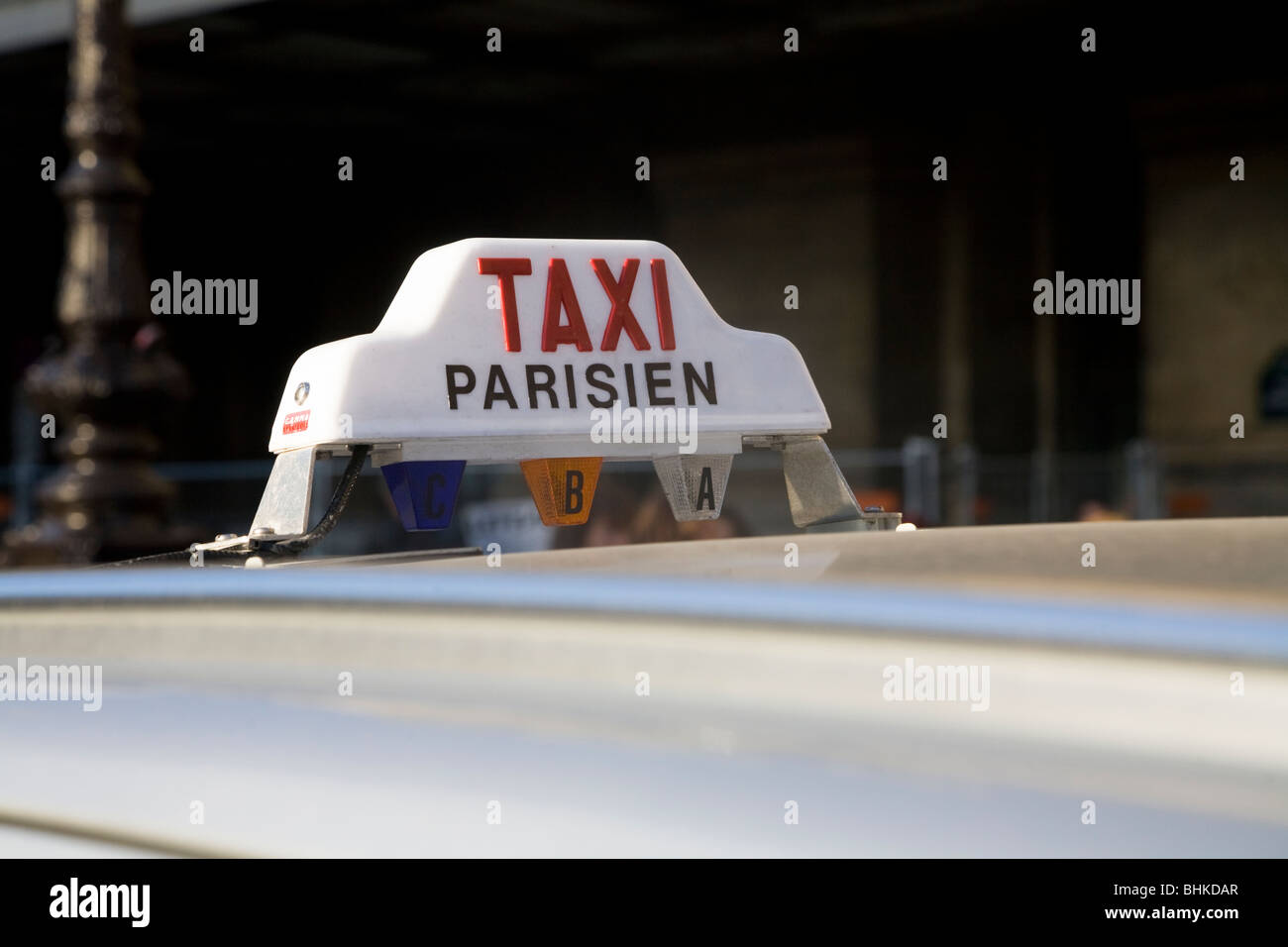 Taxi light / top light / roof taxilight on Paris / Parisien / Parisian ...