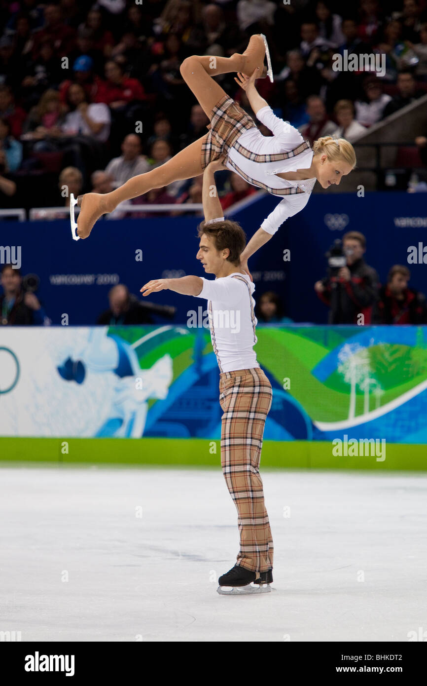Anais Morand and Antoine Dorsaz (SUI) competing in the pairs free at ...