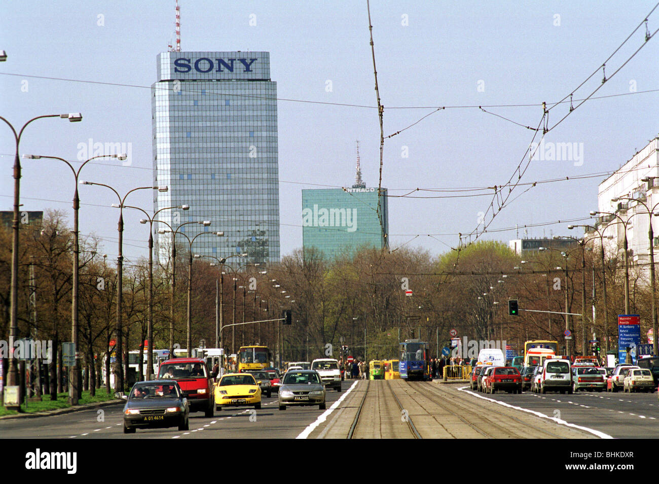 The main street in Warsaw, Poland Stock Photo - Alamy