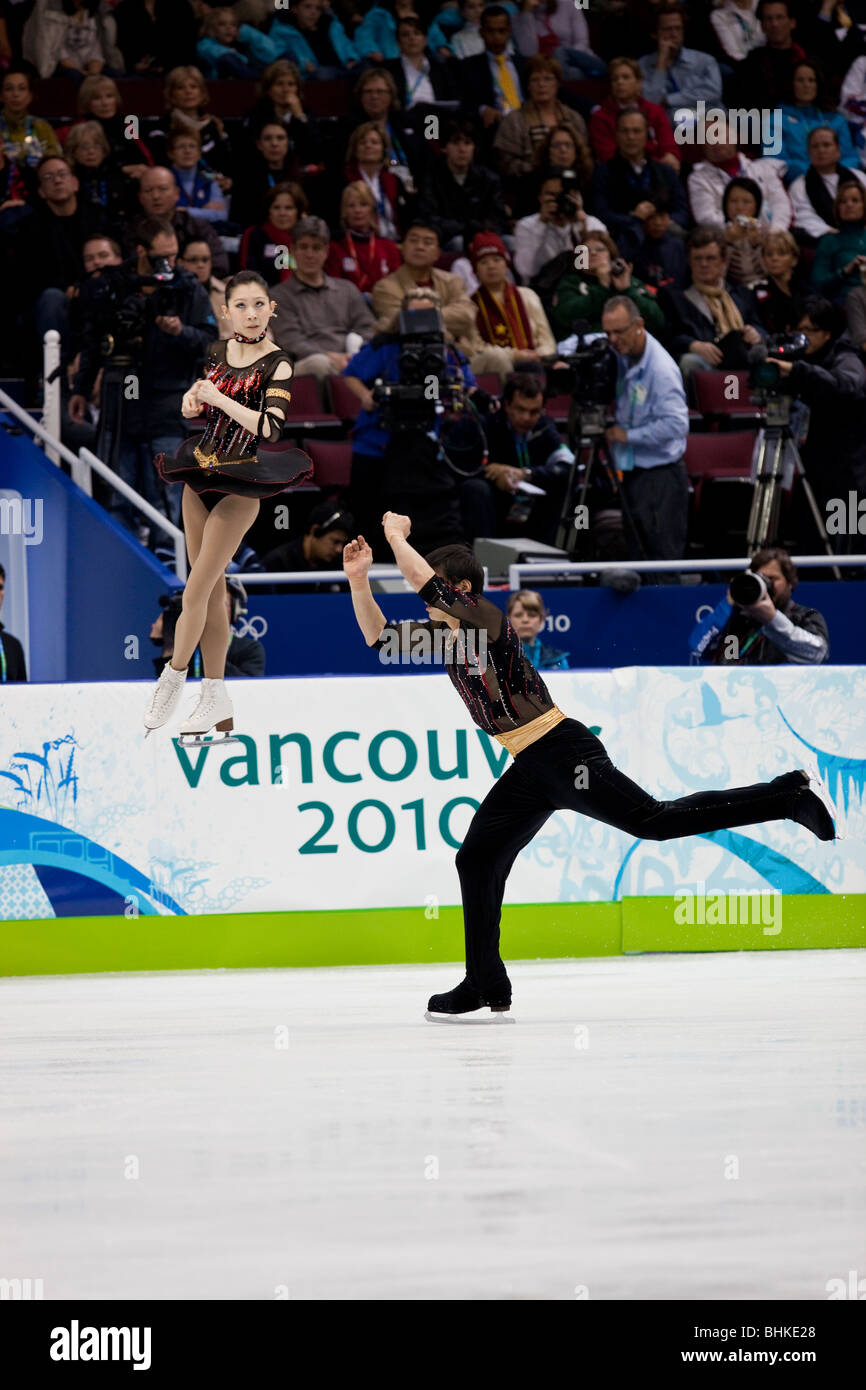 Zhang Dan and Zhang Hao (CHN) competing in the pairs free the 2010 ...