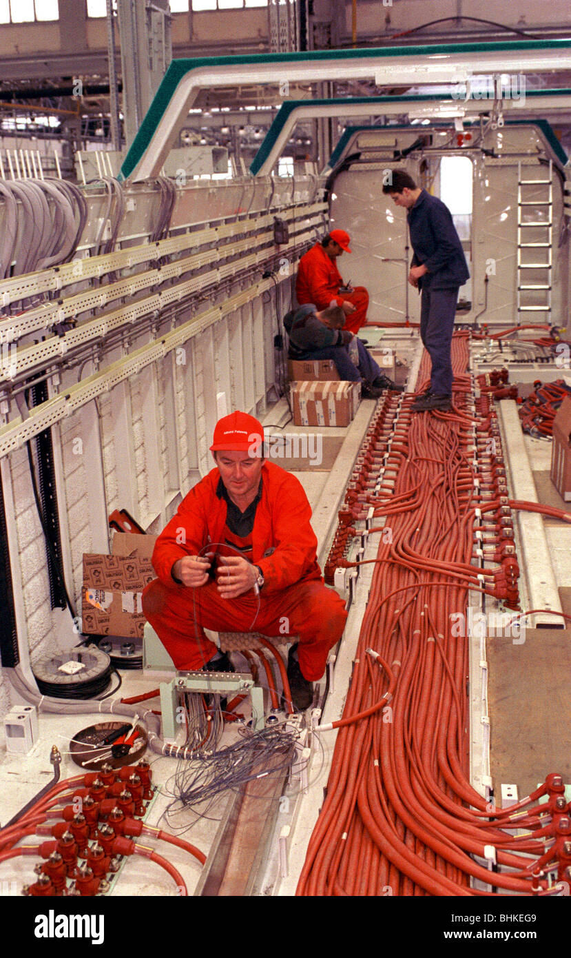Train production at Adtranz Pafawag in Wroclaw, Poland Stock Photo - Alamy