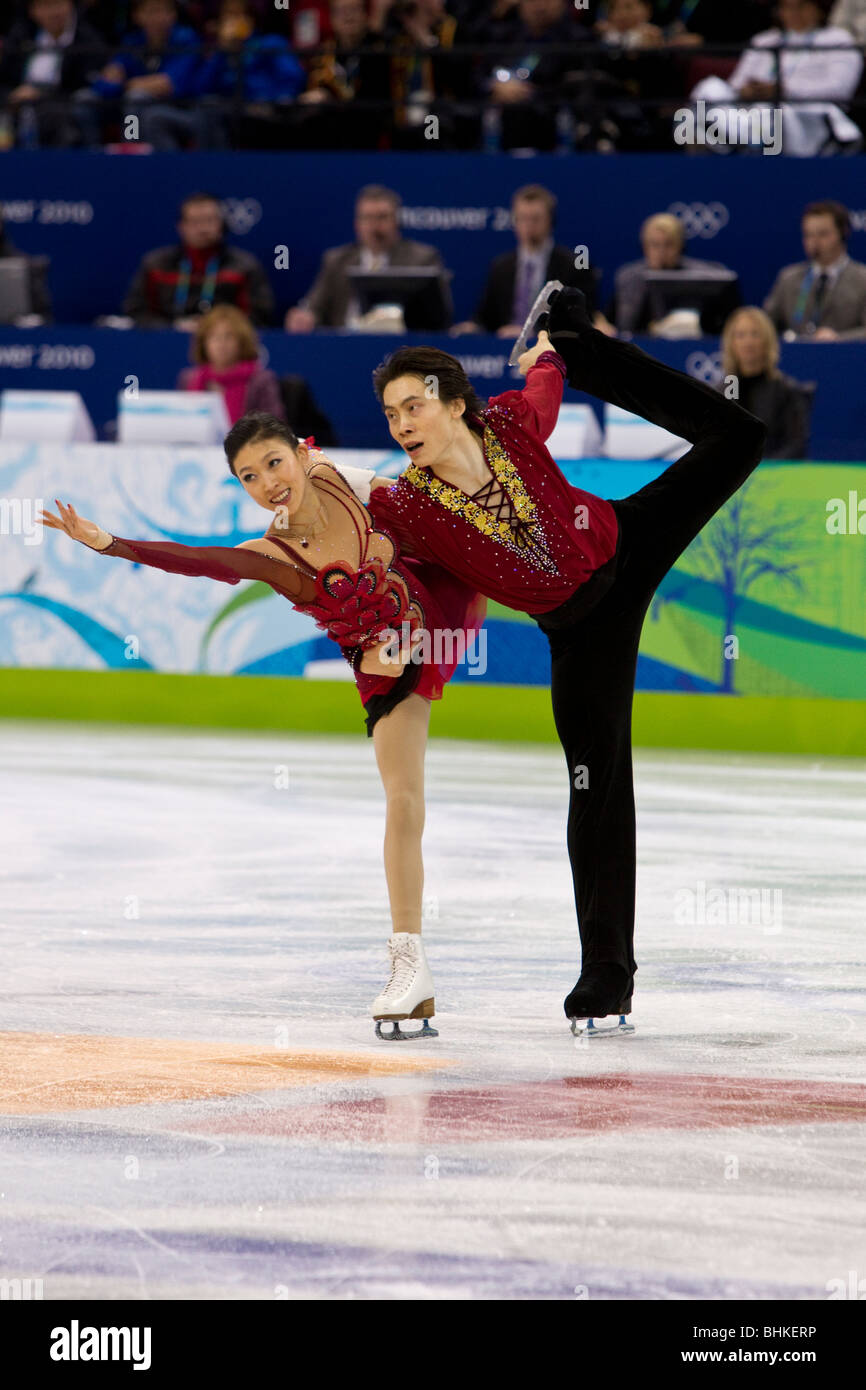 Pang Qing and Tong Jian (CHN) competing in the pairs free the 2010 ...