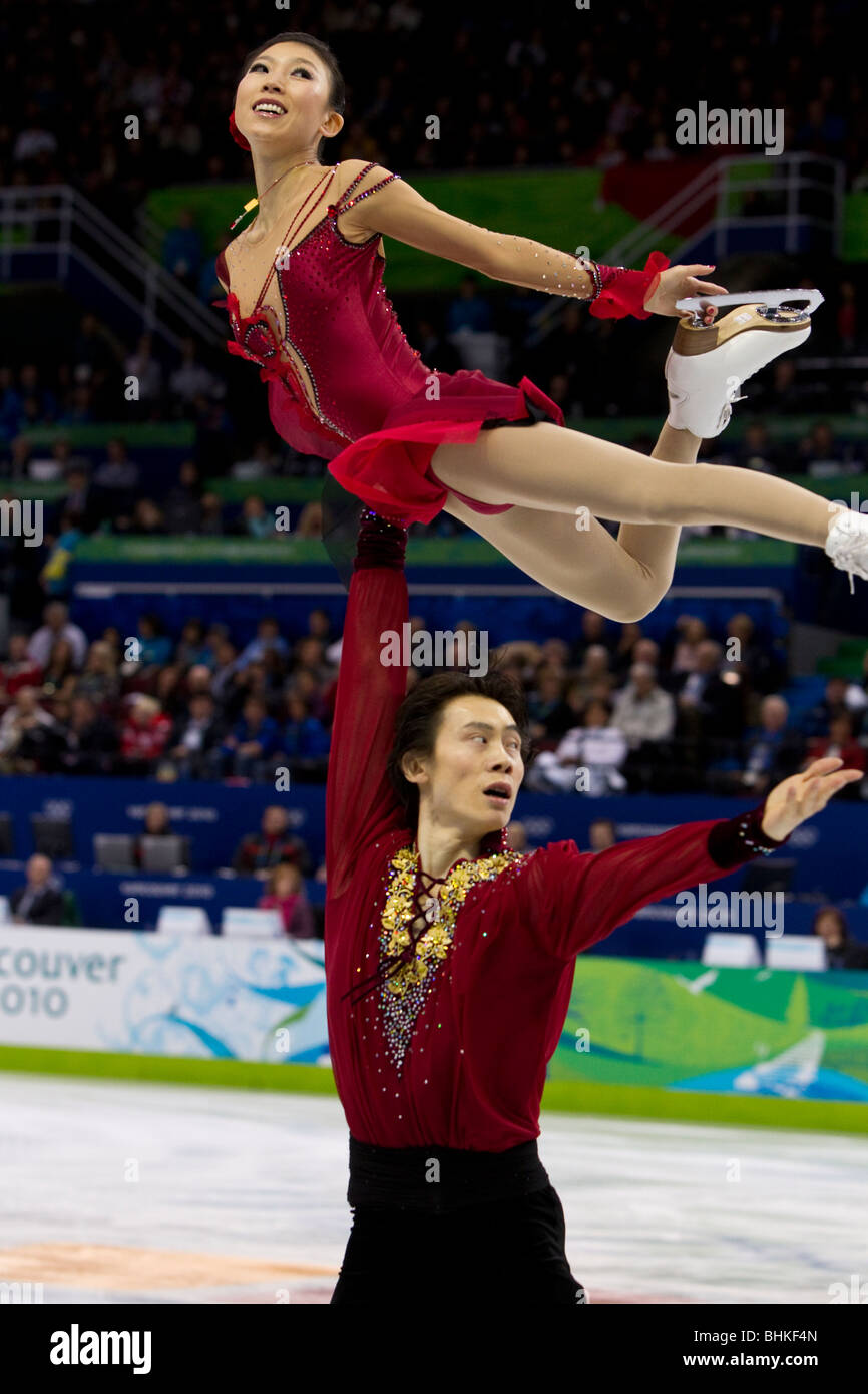 Pang Qing and Tong Jian (CHN) competing in the pairs free the 2010 ...