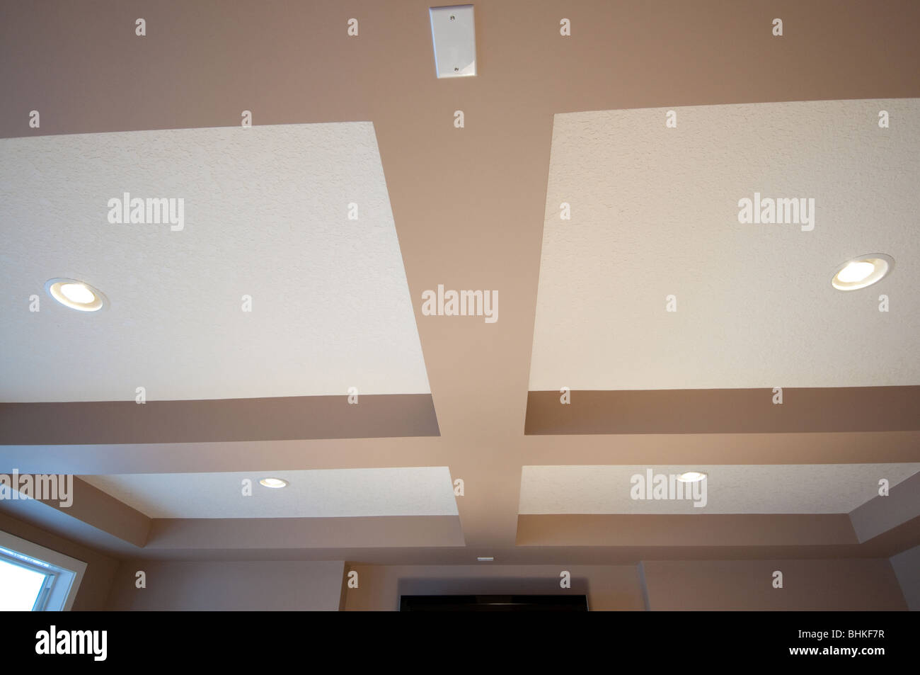Ceiling custom knock down lighting Stock Photo - Alamy