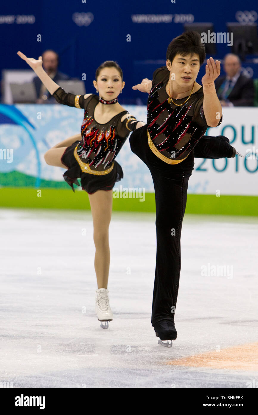 Zhang Dan and Zhang Hao (CHN) competing in the pairs free the 2010 ...