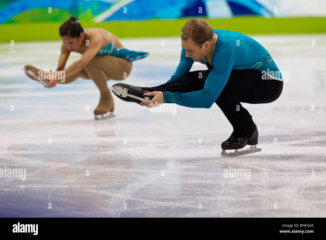 Amanda Evora and Mark Ladwig (USA) competing in the pairs free the 2010 ...