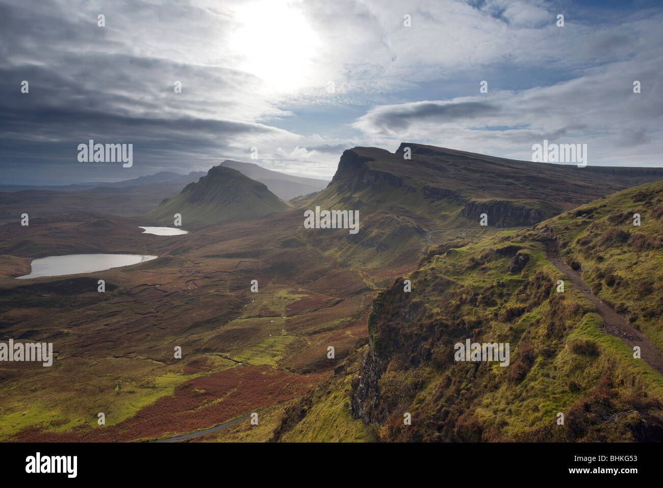 Trotternish Ridge from Quirang, Isle of Skye, Scotland, UK Stock Photo ...